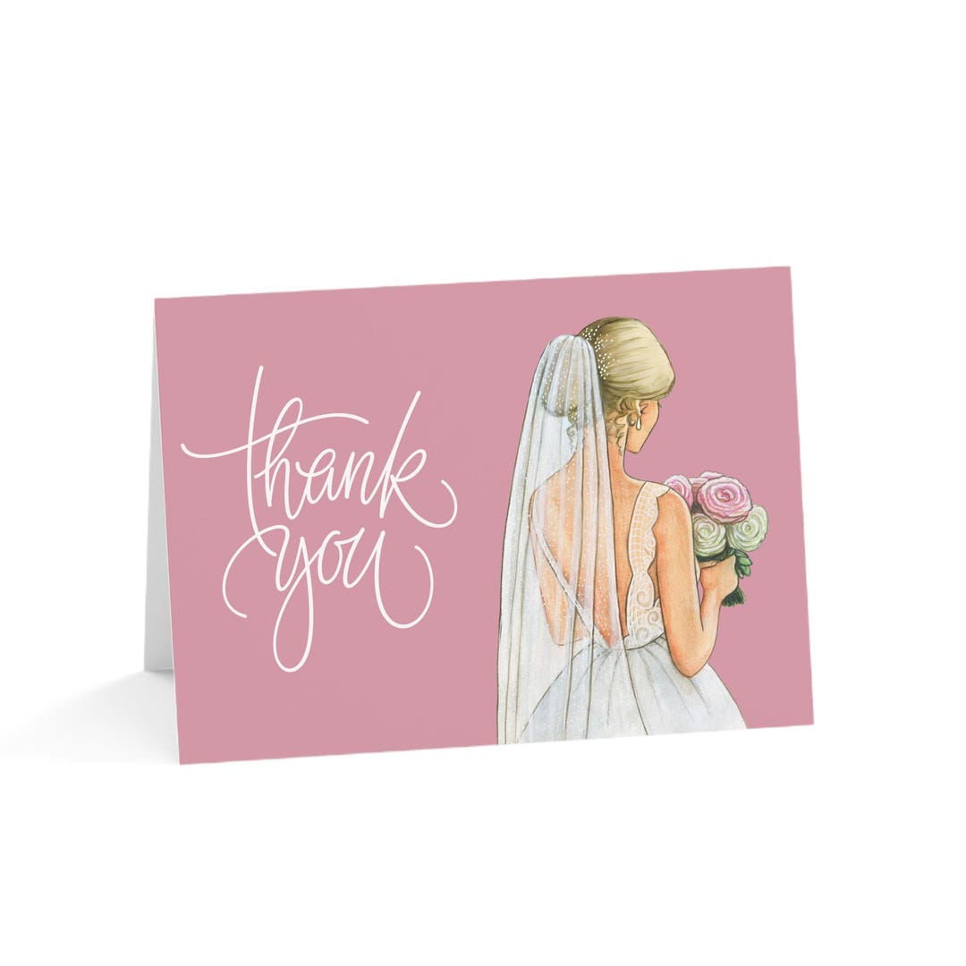 Bride Thank You Card Thank You Notes, Wedding Thank You Cards, Bridal ...
