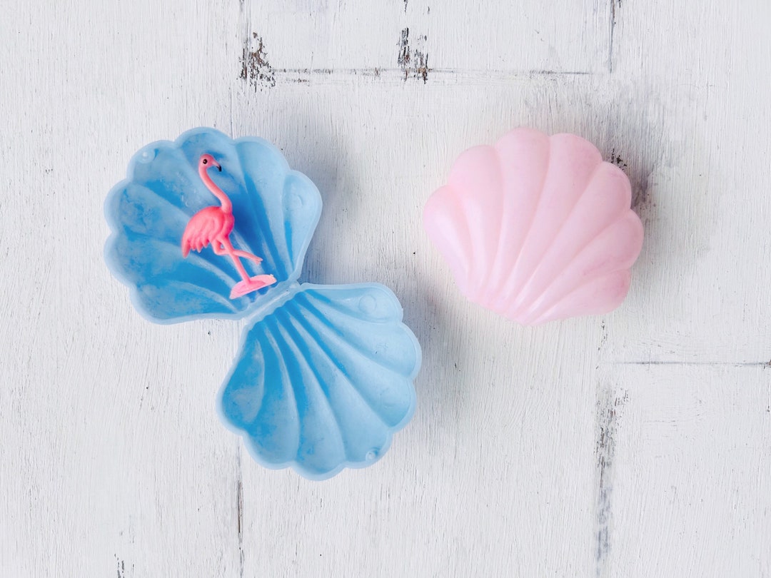 Vintage Plastic Clam Shell Boxes • Set of 2 Pastel Trinket Favor ...