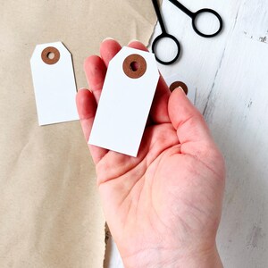 Small White Paper Tags • Old Fashioned Luggage Tags • for Packaging and ...
