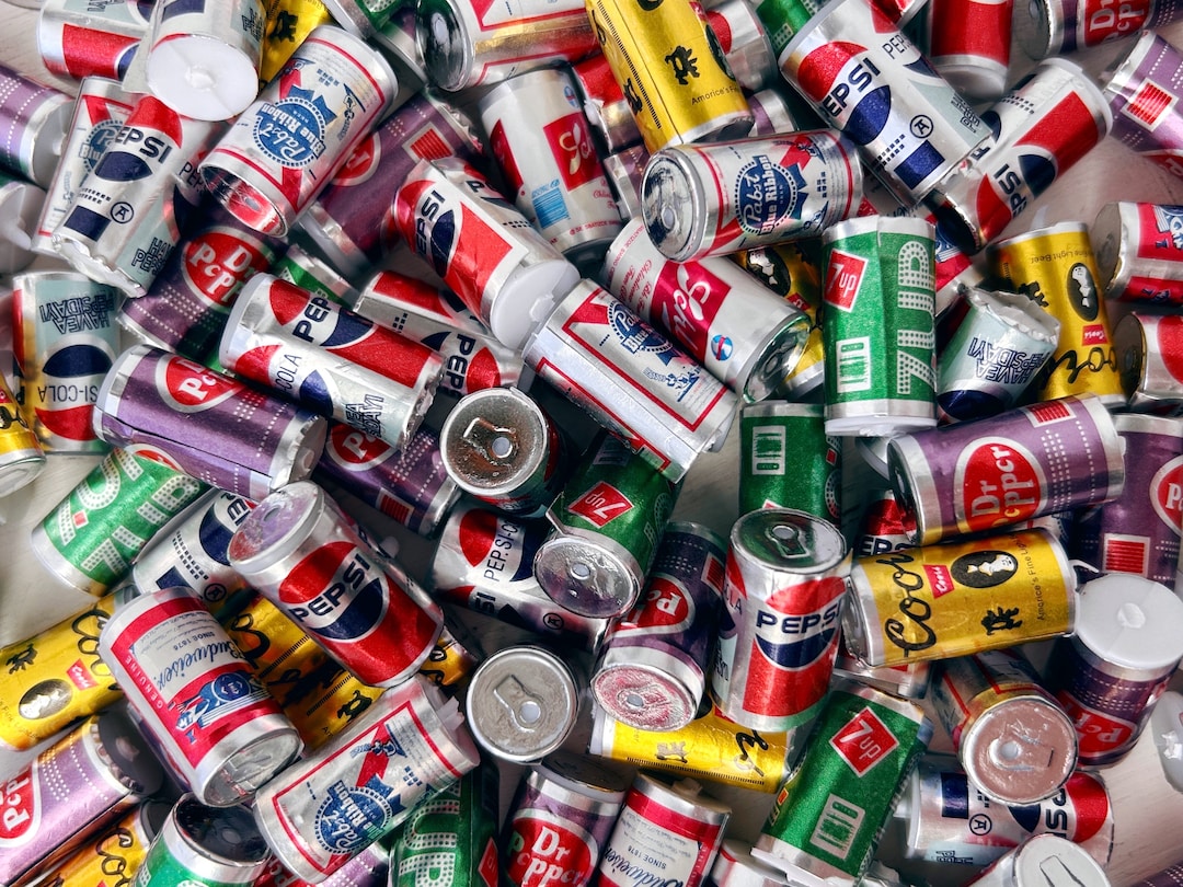 Vintage Miniature Soda & Beer Cans Set of 6 Tiny Retro Cans - Etsy