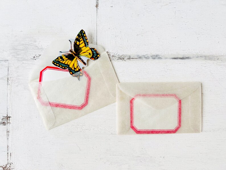 Tiny Vintage No. 1 Glassine Envelopes • Set of 10 • Ephemera Packaging ...