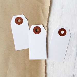 Small White Paper Tags • Old Fashioned Luggage Tags • for Packaging and ...