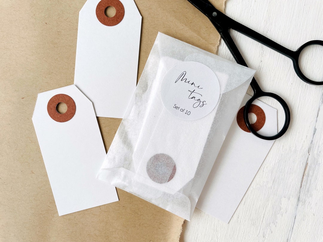 Small White Paper Tags • Old Fashioned Luggage Tags • for Packaging and ...