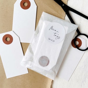 Small White Paper Tags • Old Fashioned Luggage Tags • for Packaging and ...
