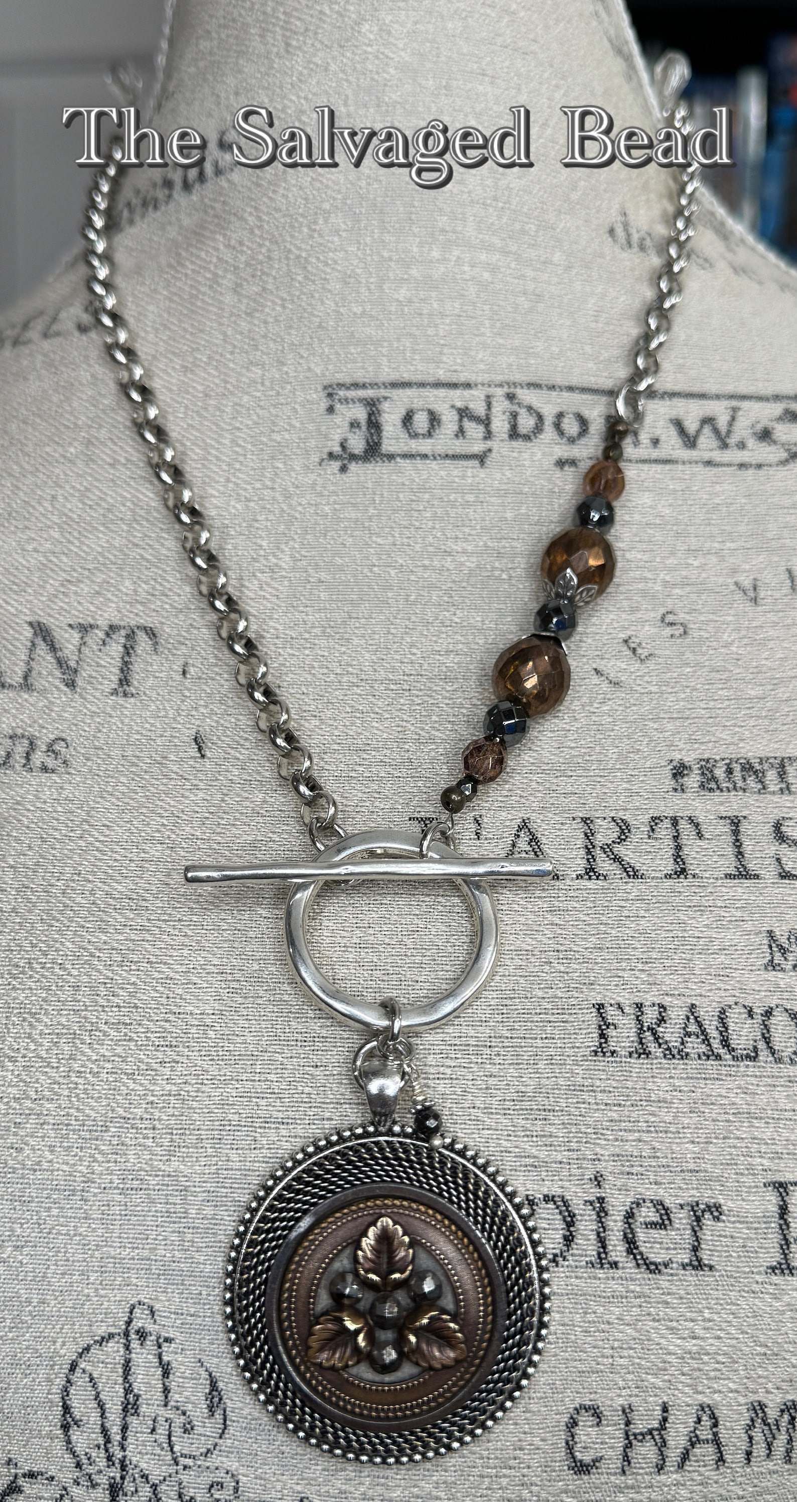 Antique Triple Leaf Victorian Twinkle Button Necklace Circa 1880’s - Etsy