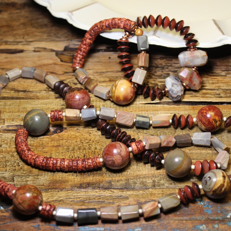 Rust Color Necklace - Etsy