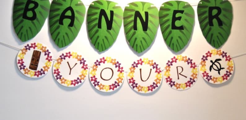 Hawaiian Party Banner - Etsy