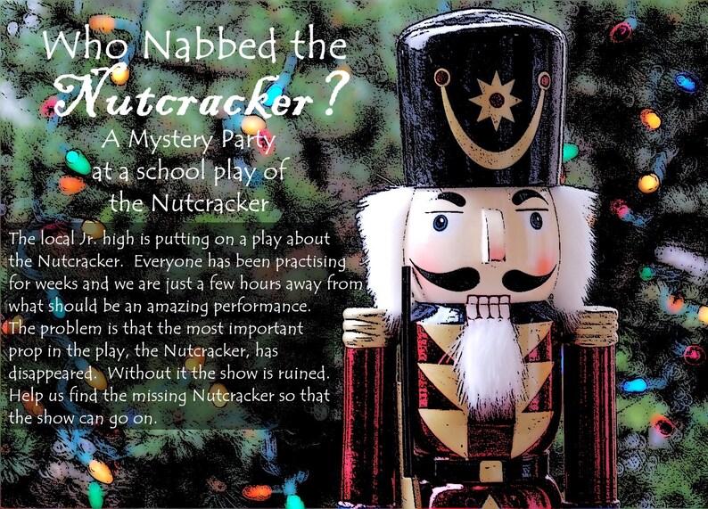 Child Party Game Who Nabbed the Nutcracker Mystery - Etsy