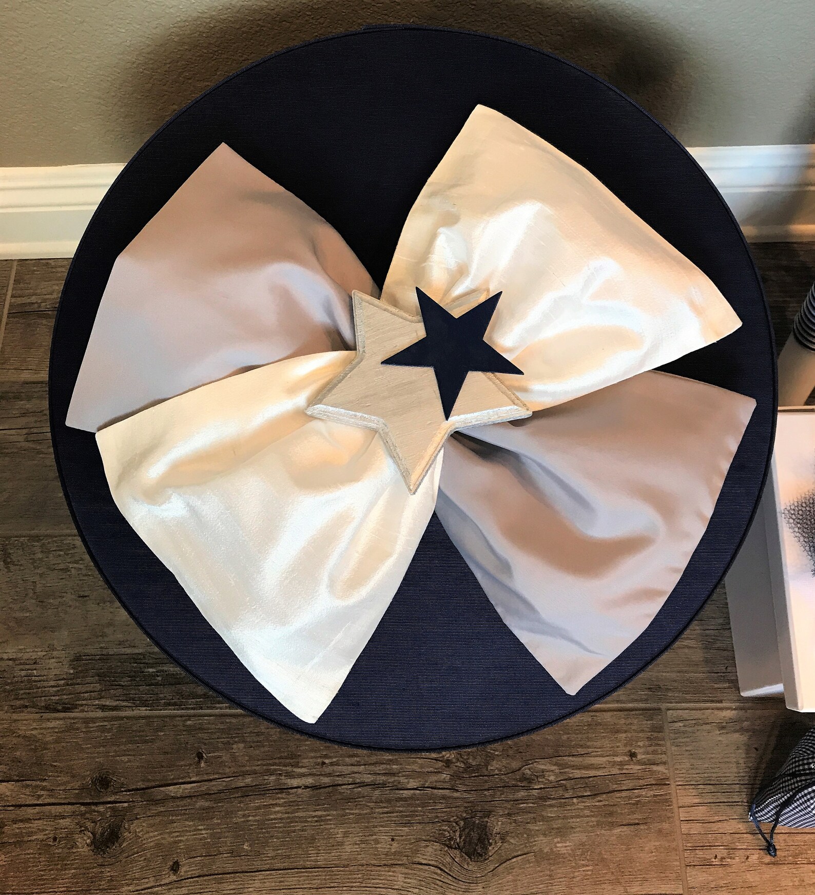 Large Round Fabric Box Baptism Box. - Etsy