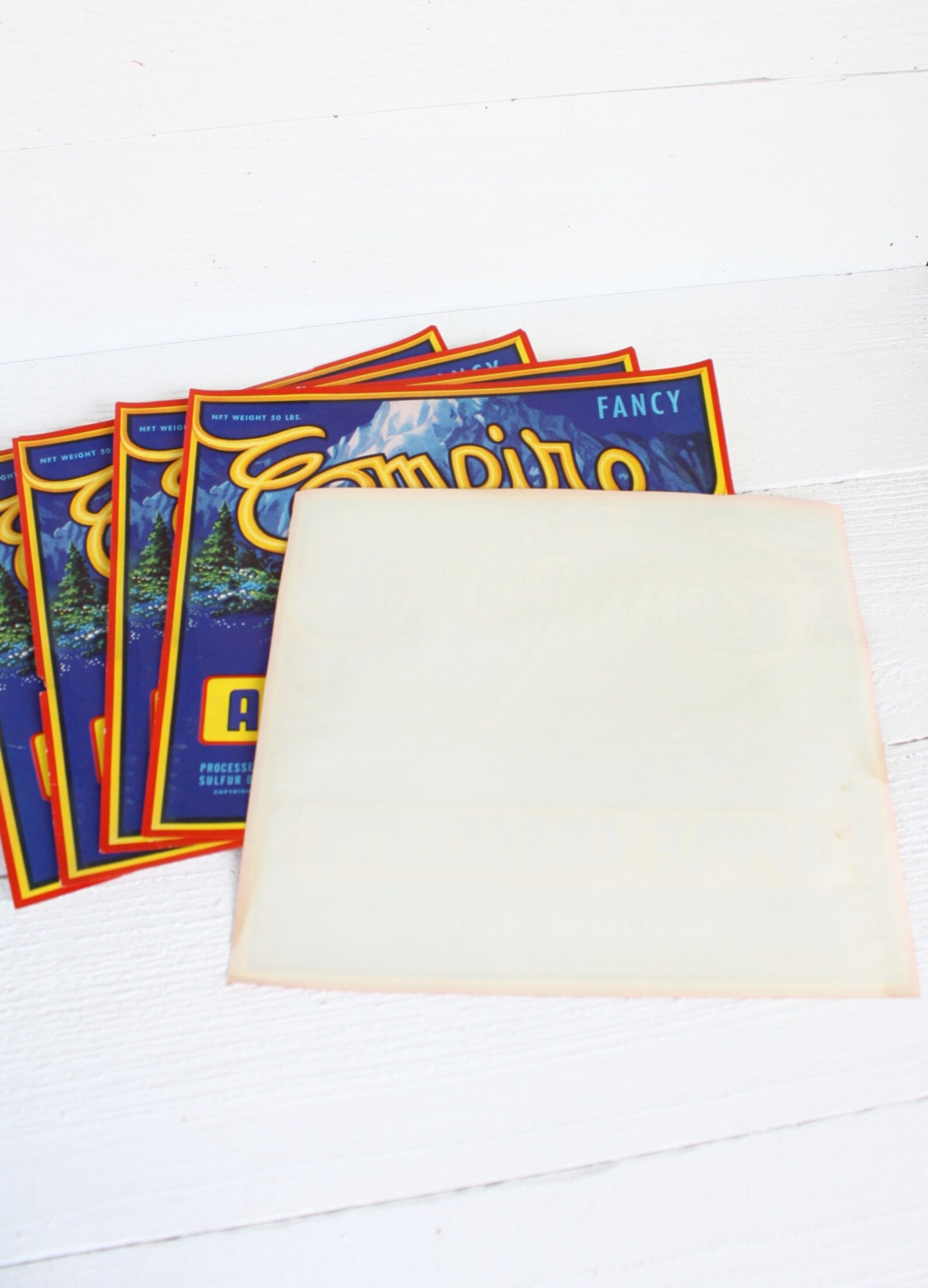 Vintage Empire Apple Crate Labels- Set of Five - Etsy