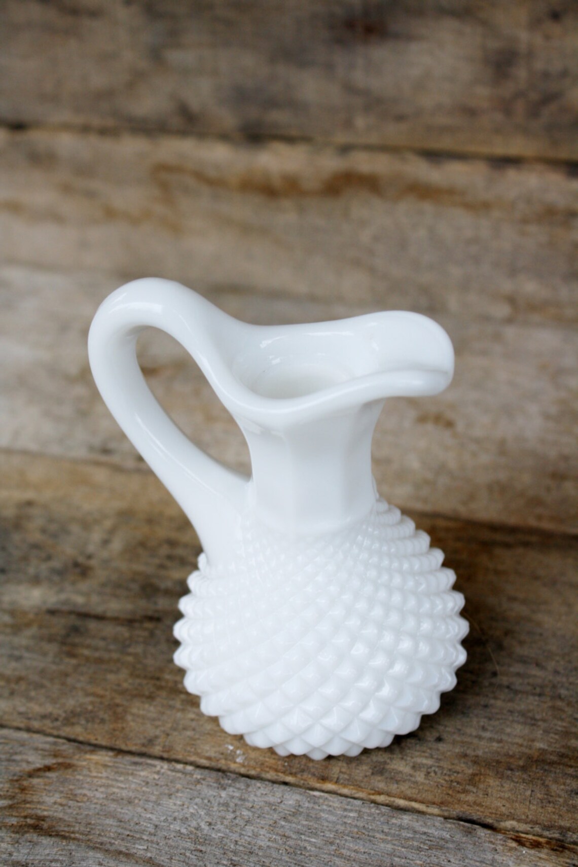 Vintage Mini Milk Glass Pitcher/creamer - Etsy