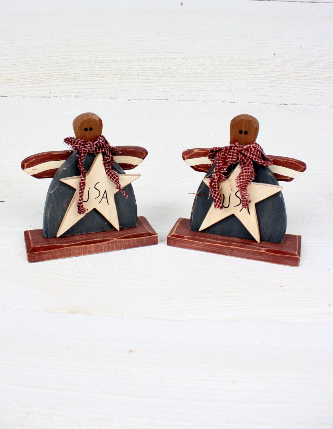 Vintage Pair of Patriotic Angels - Etsy