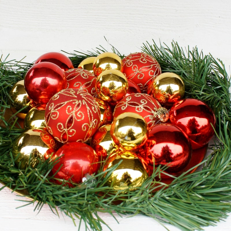 Red Ball Ornament - Etsy