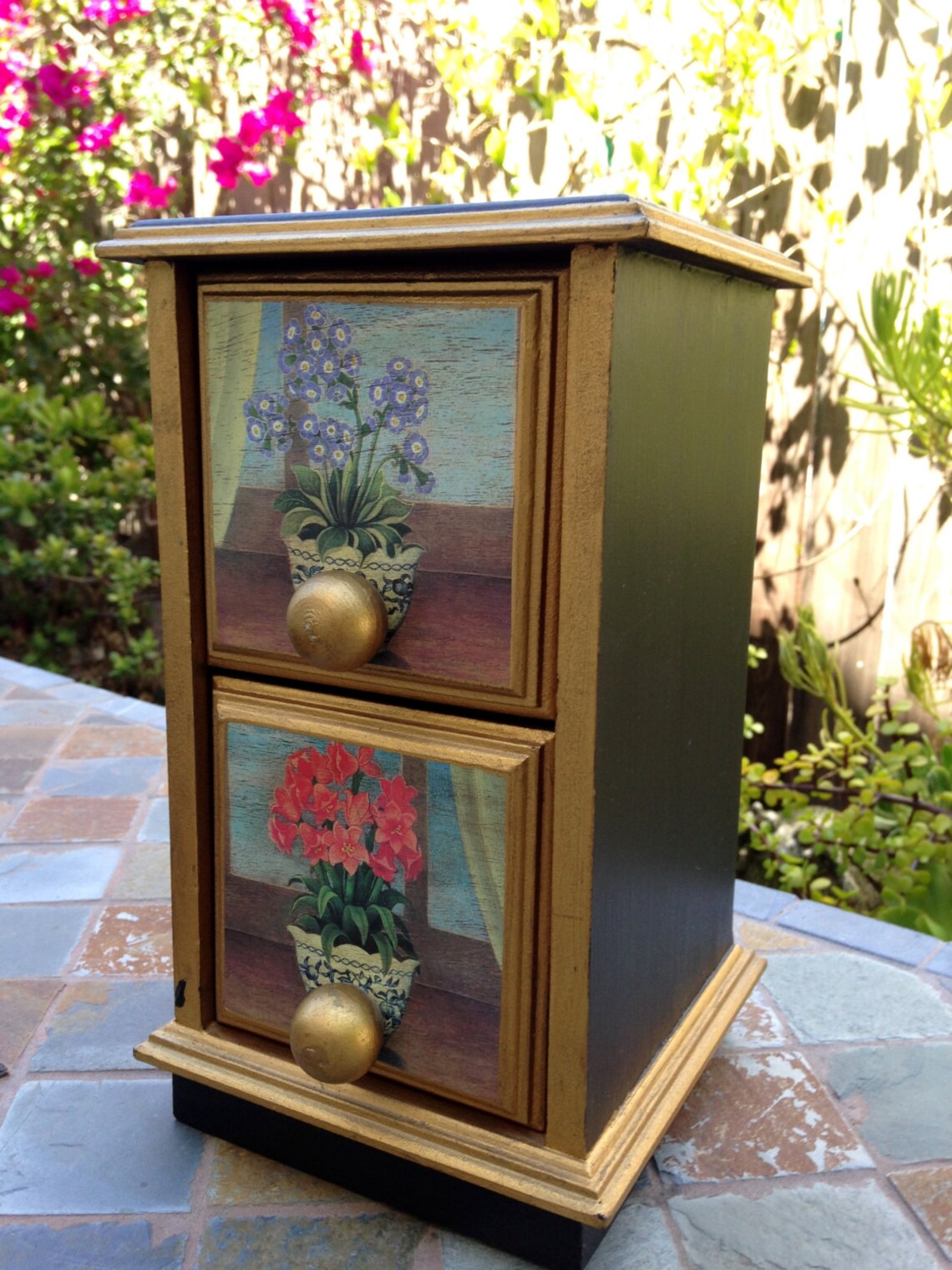 Vintage Hand Painted Jewelry Box - Etsy