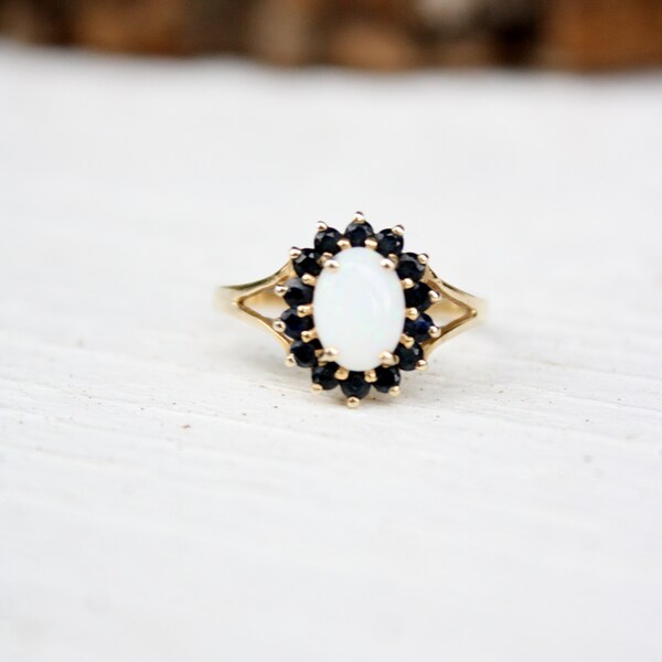 Glass Opal Ring - Etsy