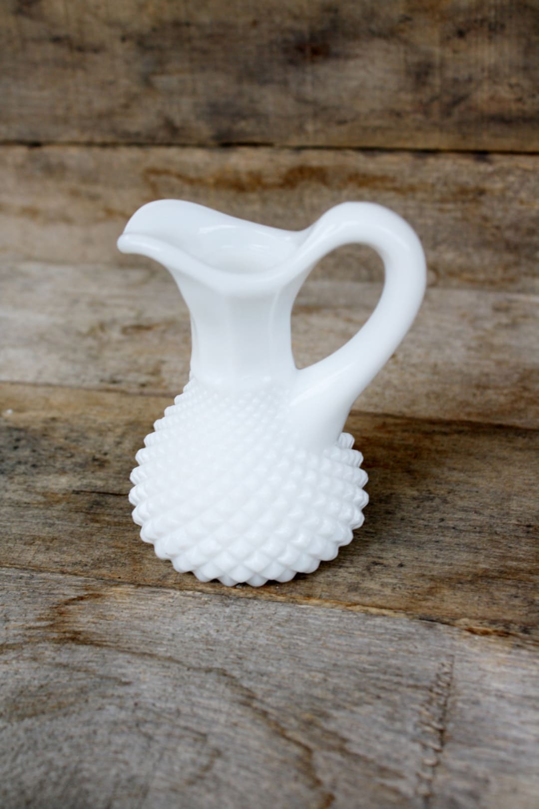 Vintage Mini Milk Glass Pitcher/creamer - Etsy