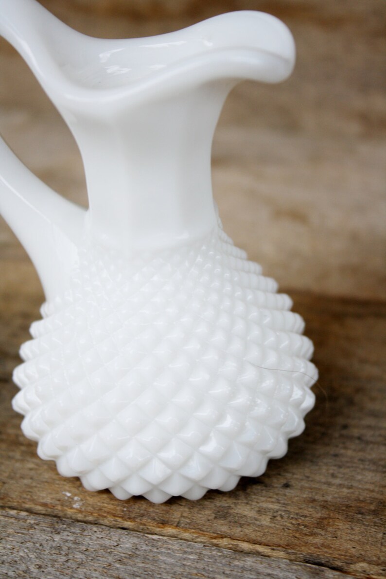 Vintage Mini Milk Glass Pitcher/creamer - Etsy