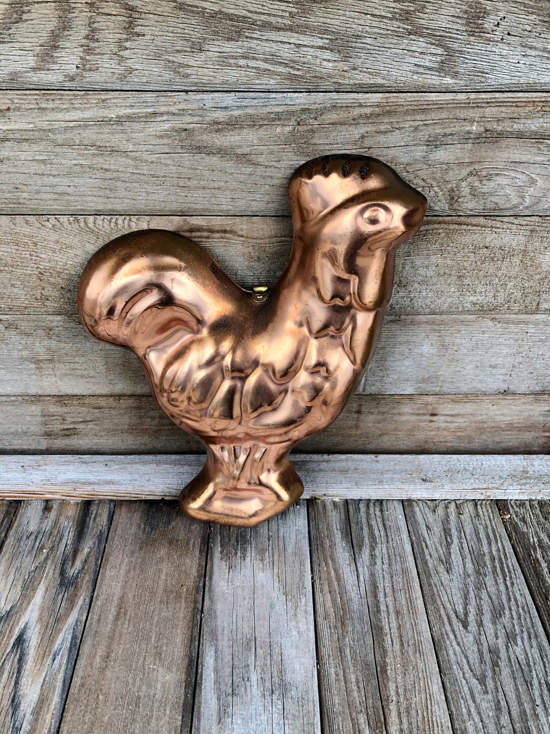 Vintage Copper Rooster Mold - Etsy