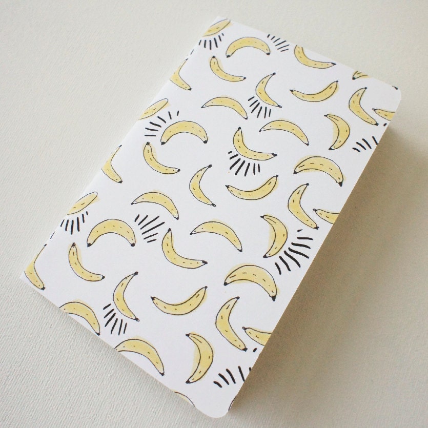 Mini Journal Covered With Bananas Paper - Etsy