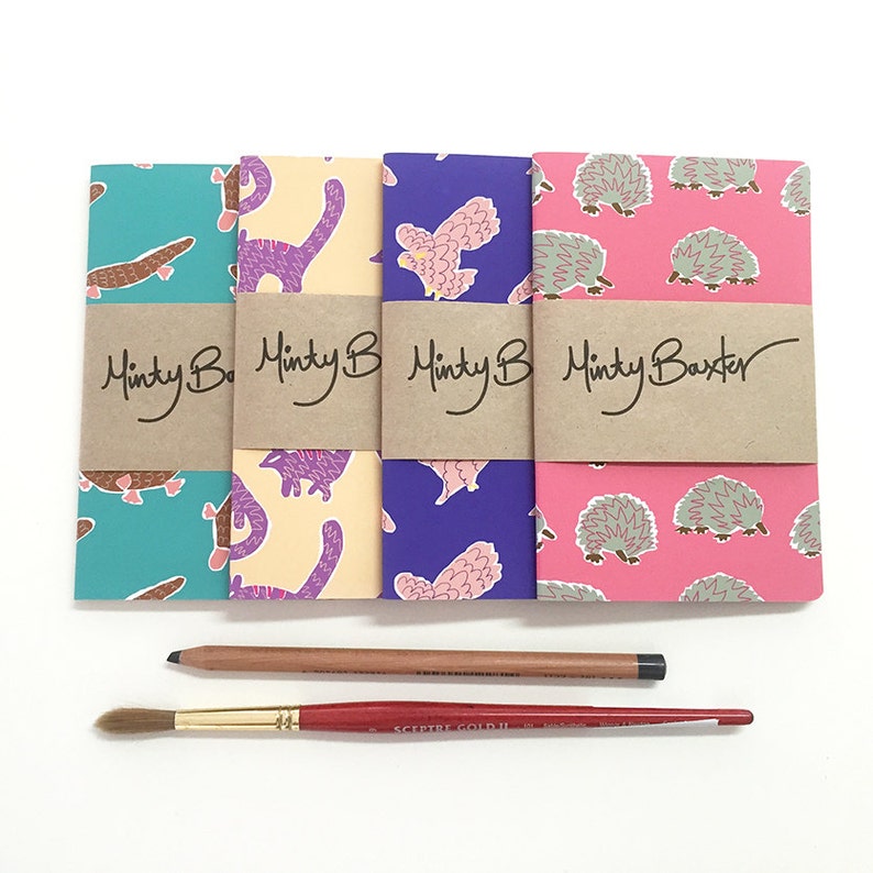Mini Journal Covered With Numbat Fine Paper - Etsy