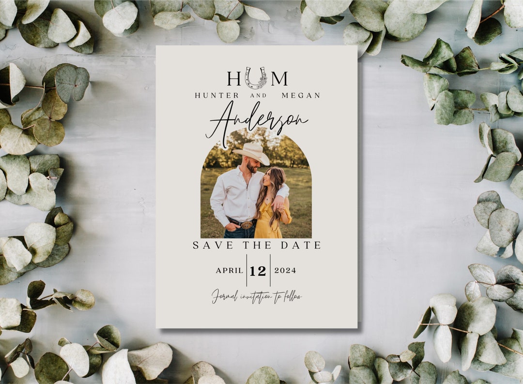 Western Wedding Save the Date - Etsy
