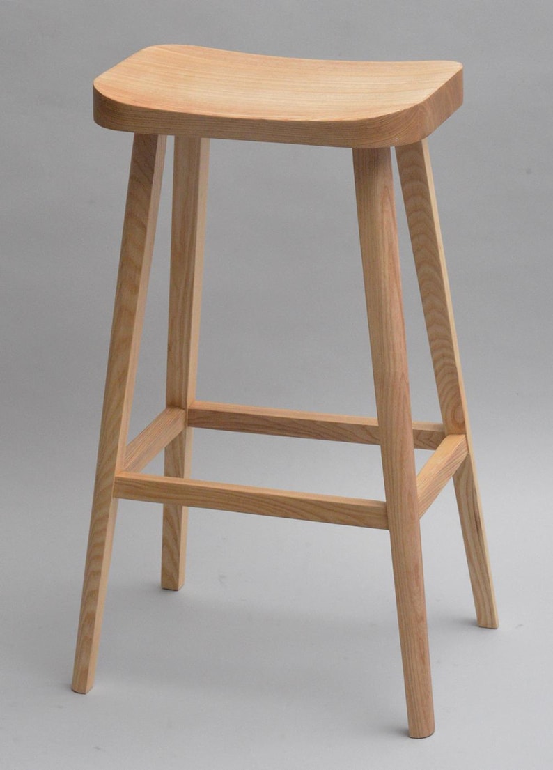 Ash Wood Bar Stool Natural Color - Etsy