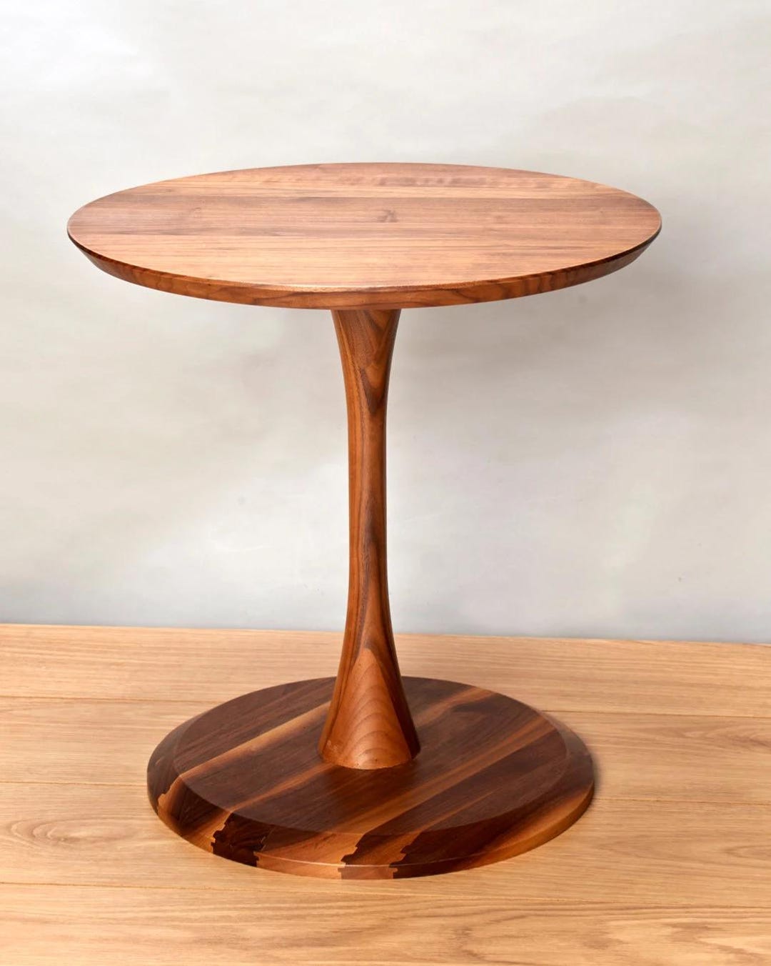 Danish Modern Style Walnut Wood Side Table - Etsy