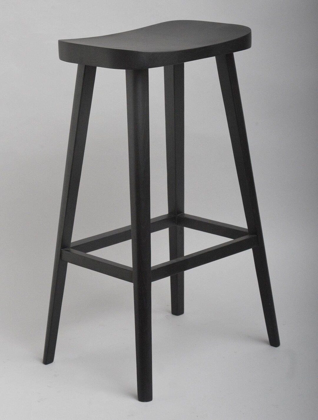 Black Ash Wood Bar Stool - Etsy