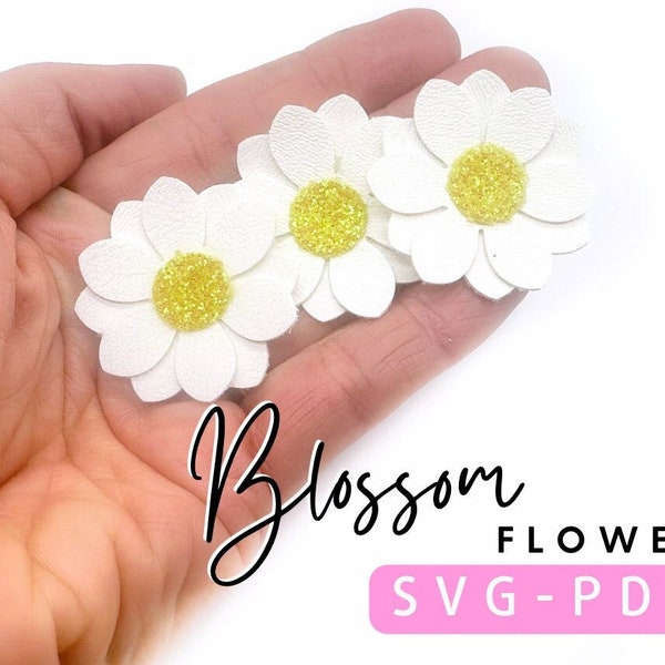 Dainty Daisy SVG Flower Clip Template Flower SVG, 3D Felt Flower ...