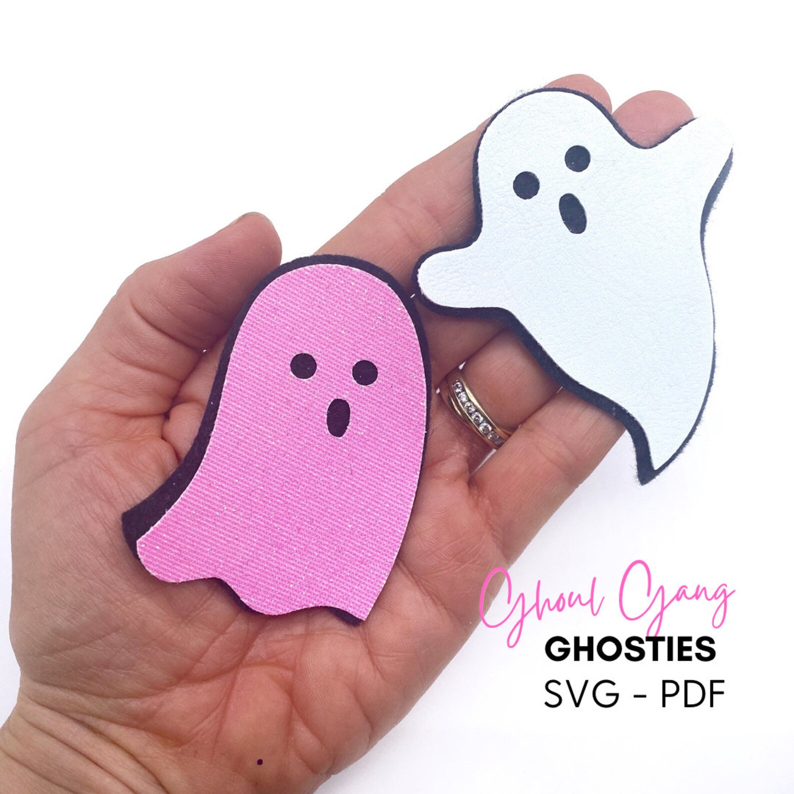 Ghoul Gang Ghostie Hair Clip SVG | Halloween Cute Ghost Bow Template ...