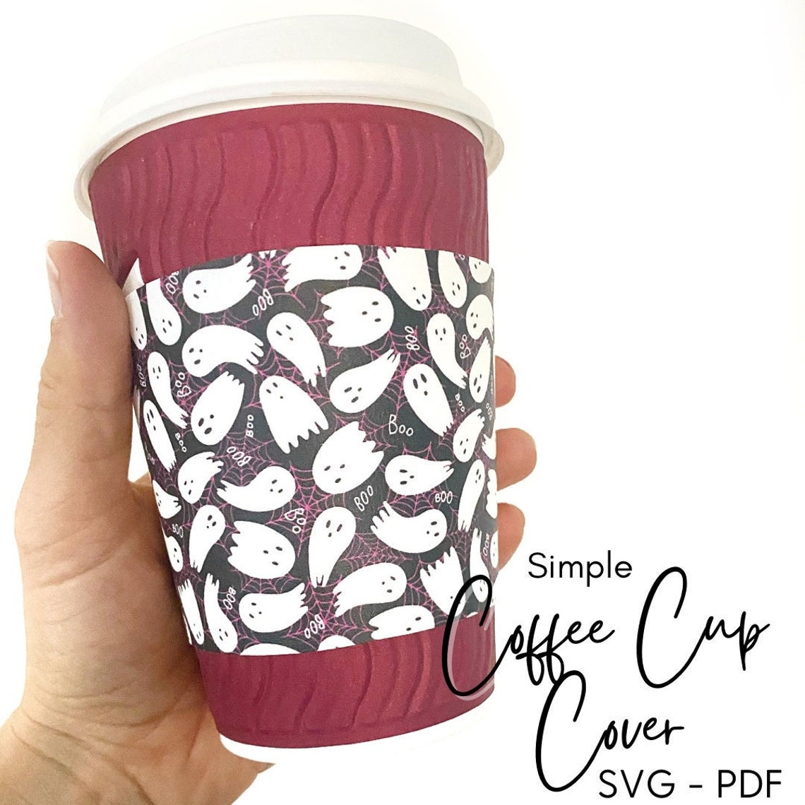 Coffee Cup Cover SVG Coffee Cup Sleeve Template Coffee - Etsy