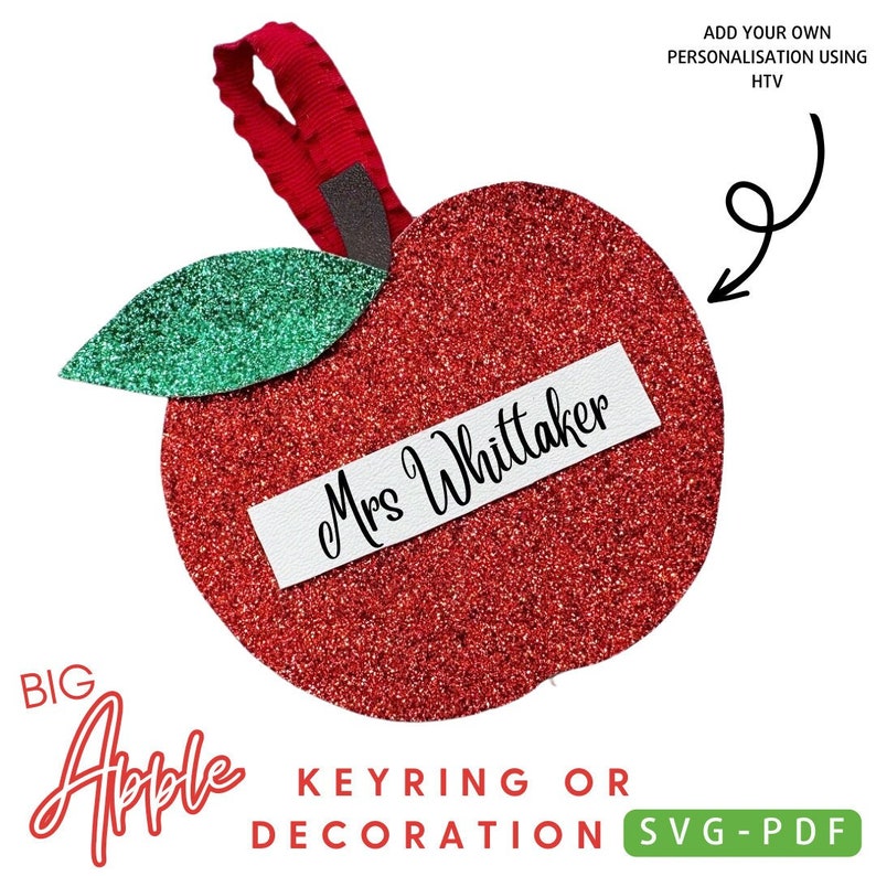 Big Apple Decoration Ornament SVG, School Teachers Apple Template ...