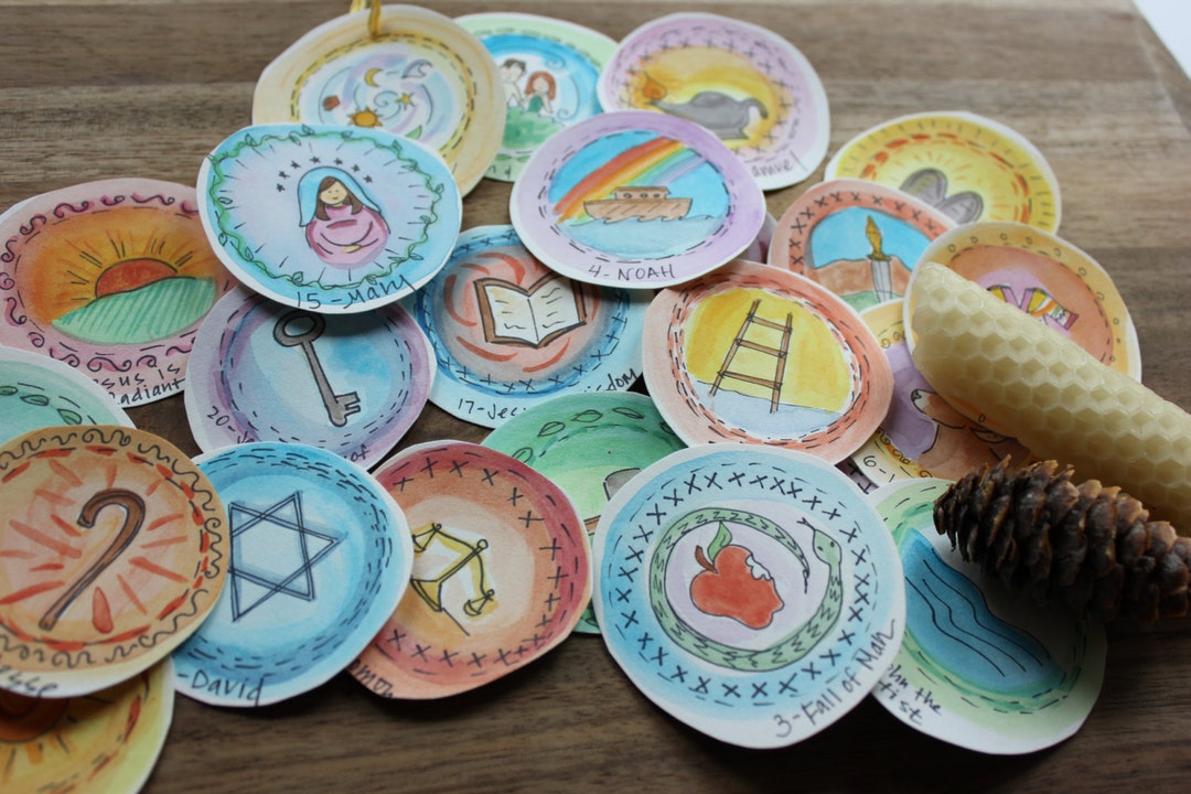 Jesse Tree Advent Calendar, Christmas, Count Down Calendar -print at ...