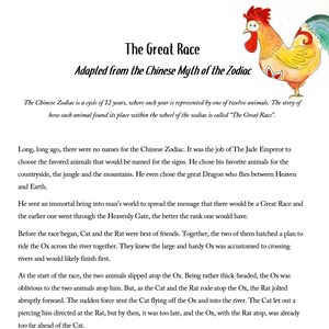 The Great Race- Chinese New Year Zodiac Story and Puppet Set - Etsy