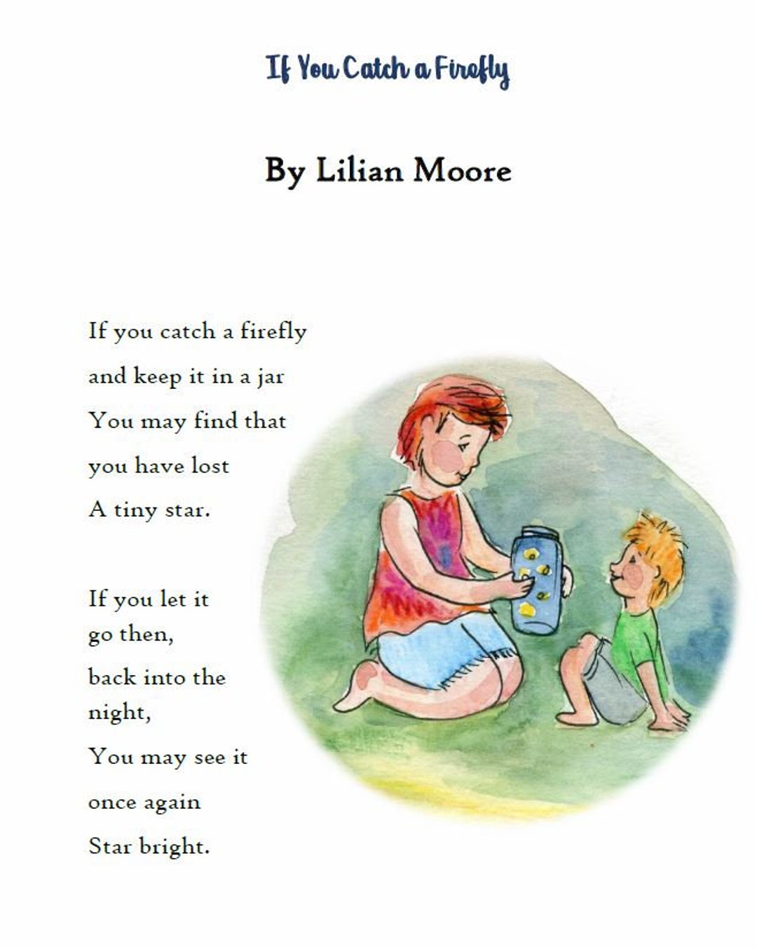 Summer Poetry and Handwriting Bundle - Etsy