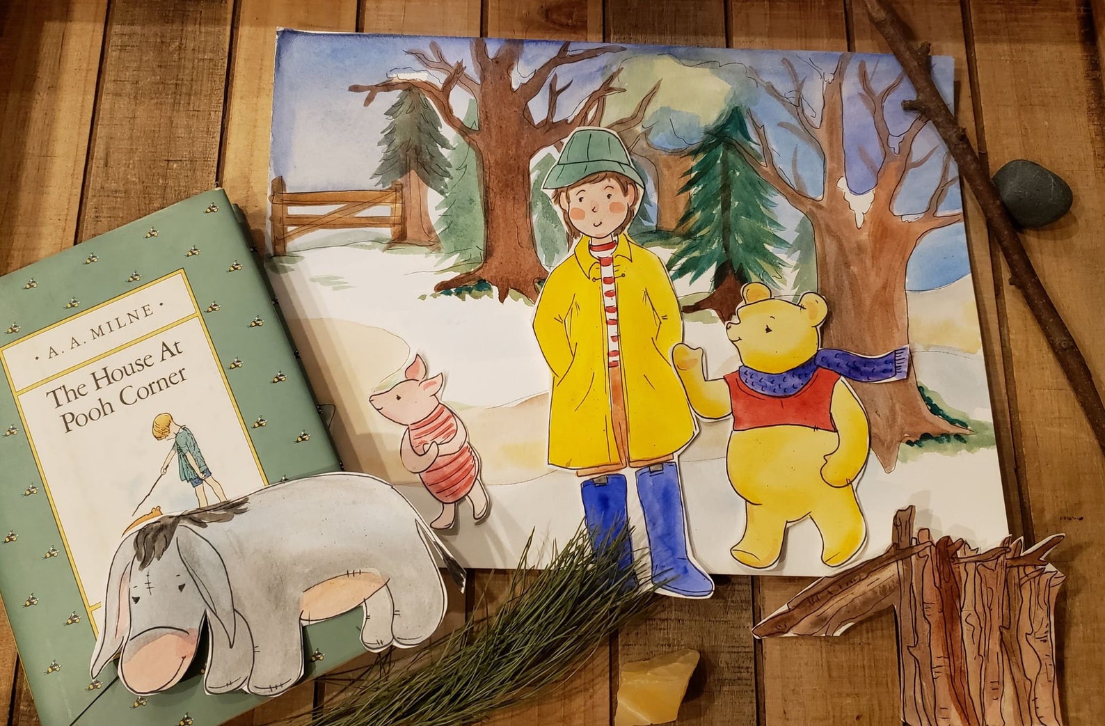 Winnie the Pooh- Pooh Builds a House- Puppet Set - Etsy