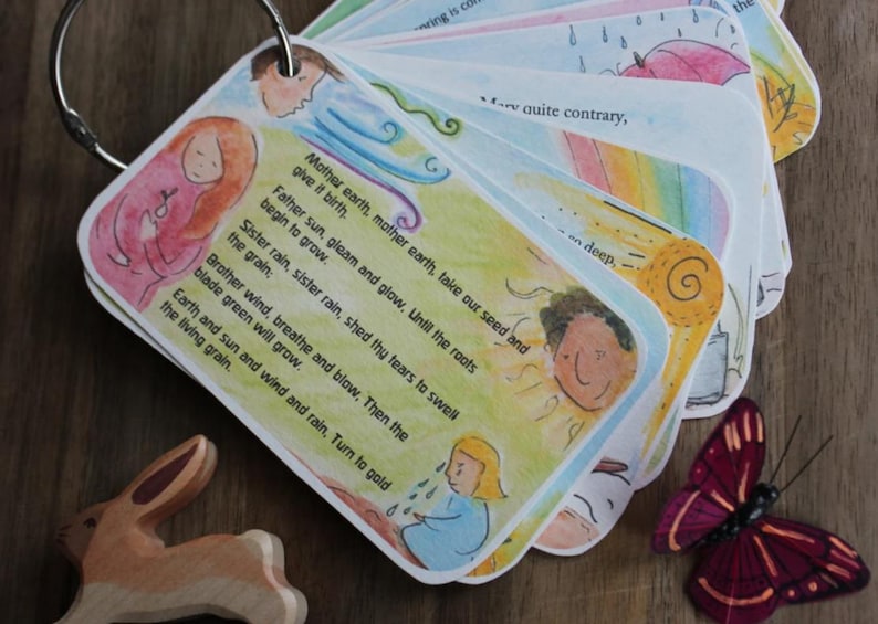Waldorf Verse and Rhyme Cards- Autumn, Winter, Spring, Summer, Bedtime ...