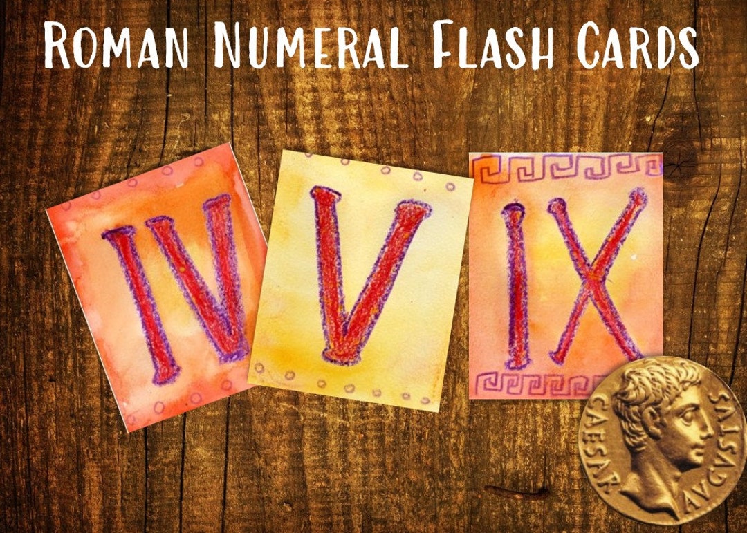 Roman Numeral Flash Cards - Etsy