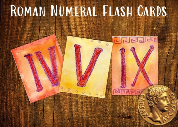Roman Numeral Flash Cards | Etsy