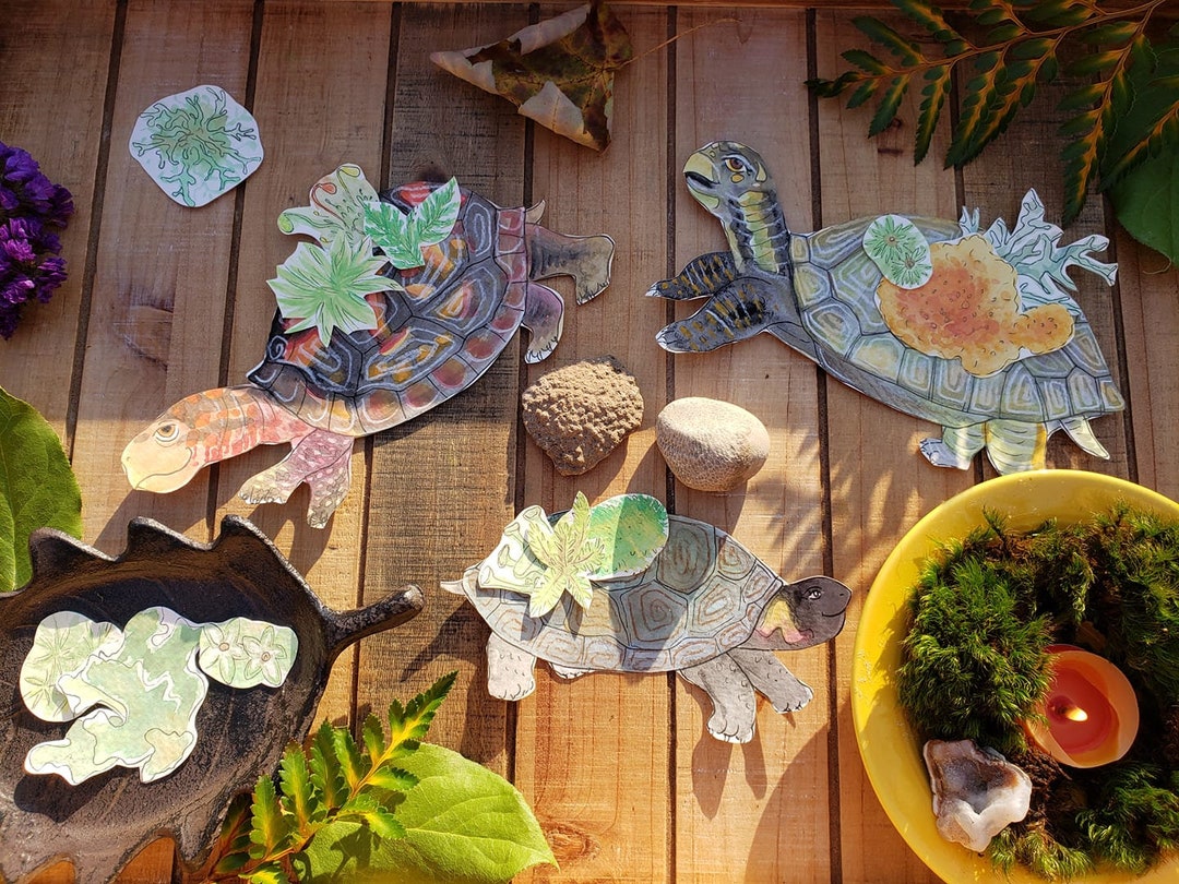 Mossy Turtle Match- Printable Game - Etsy