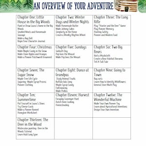 Little House in the Big Woods Learning Guide - Etsy