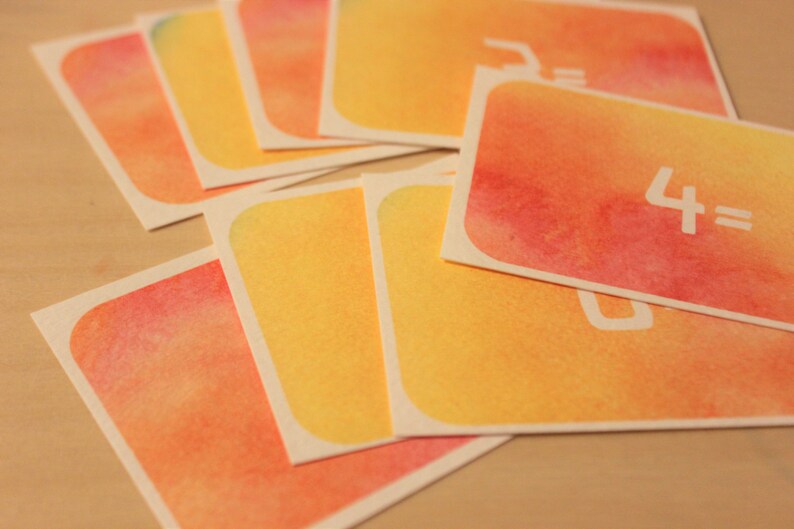 Math Flash Cards Whole to Parts - Etsy
