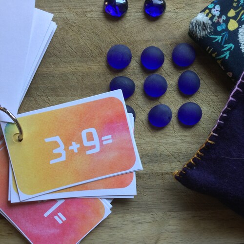 Math Flash Cards Whole to Parts - Etsy