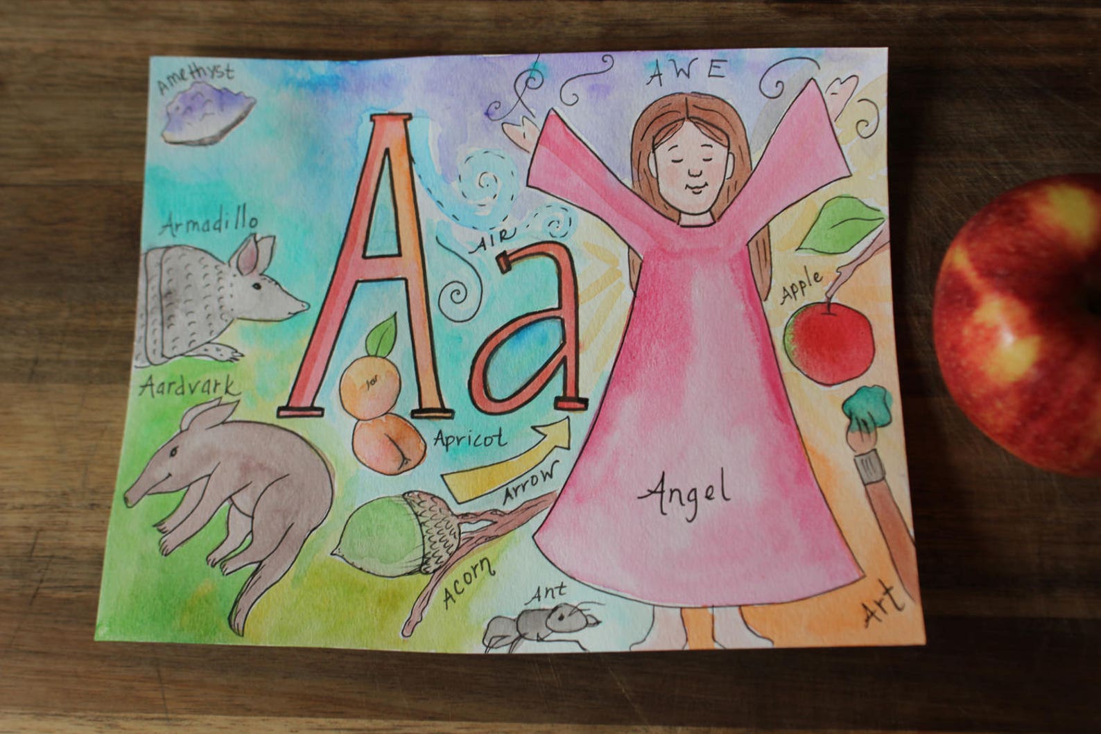 Print at HOME Illustrated Alphabet Cards- English - Etsy