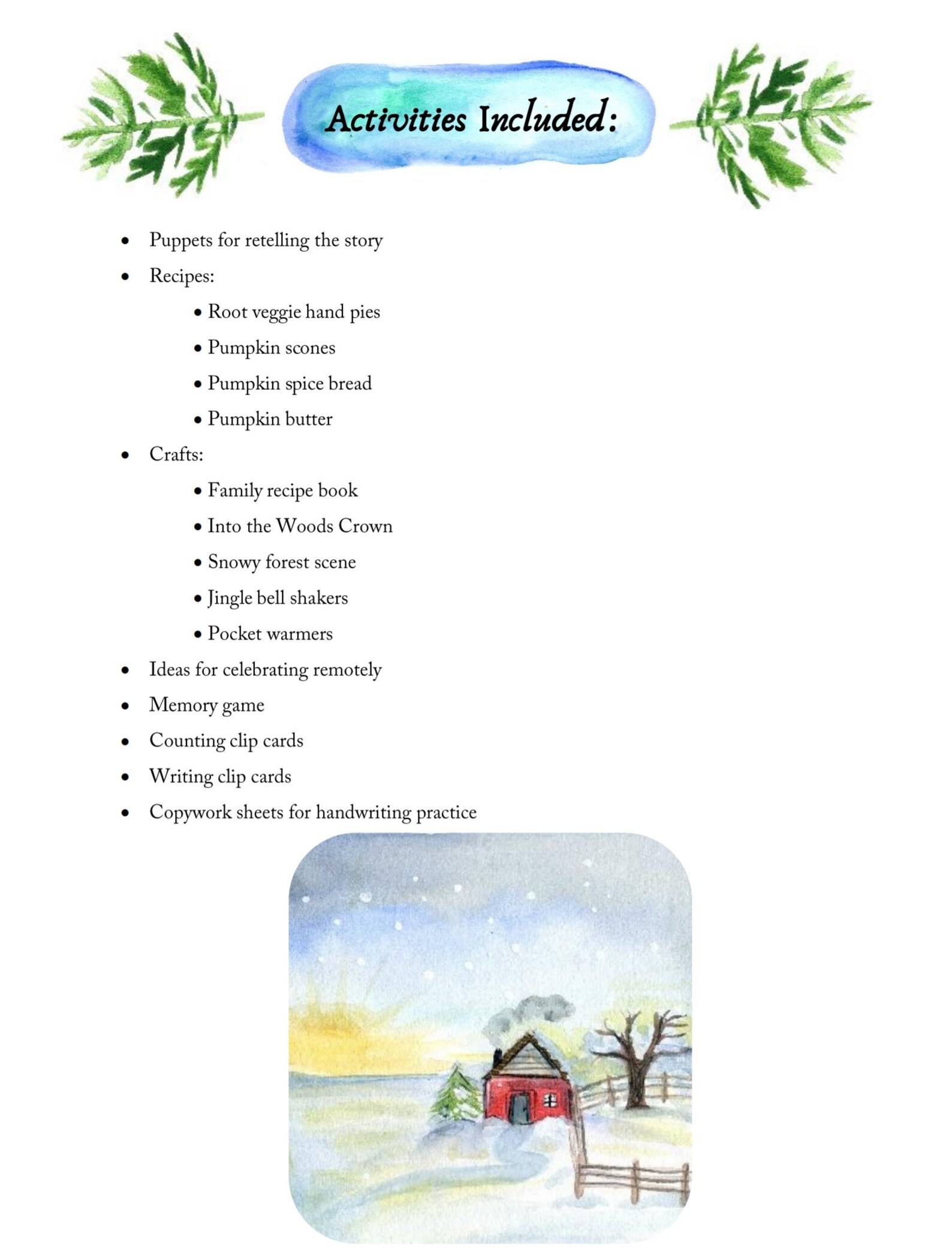 Over the River and Through the Woods Mini Literature Guide - Etsy