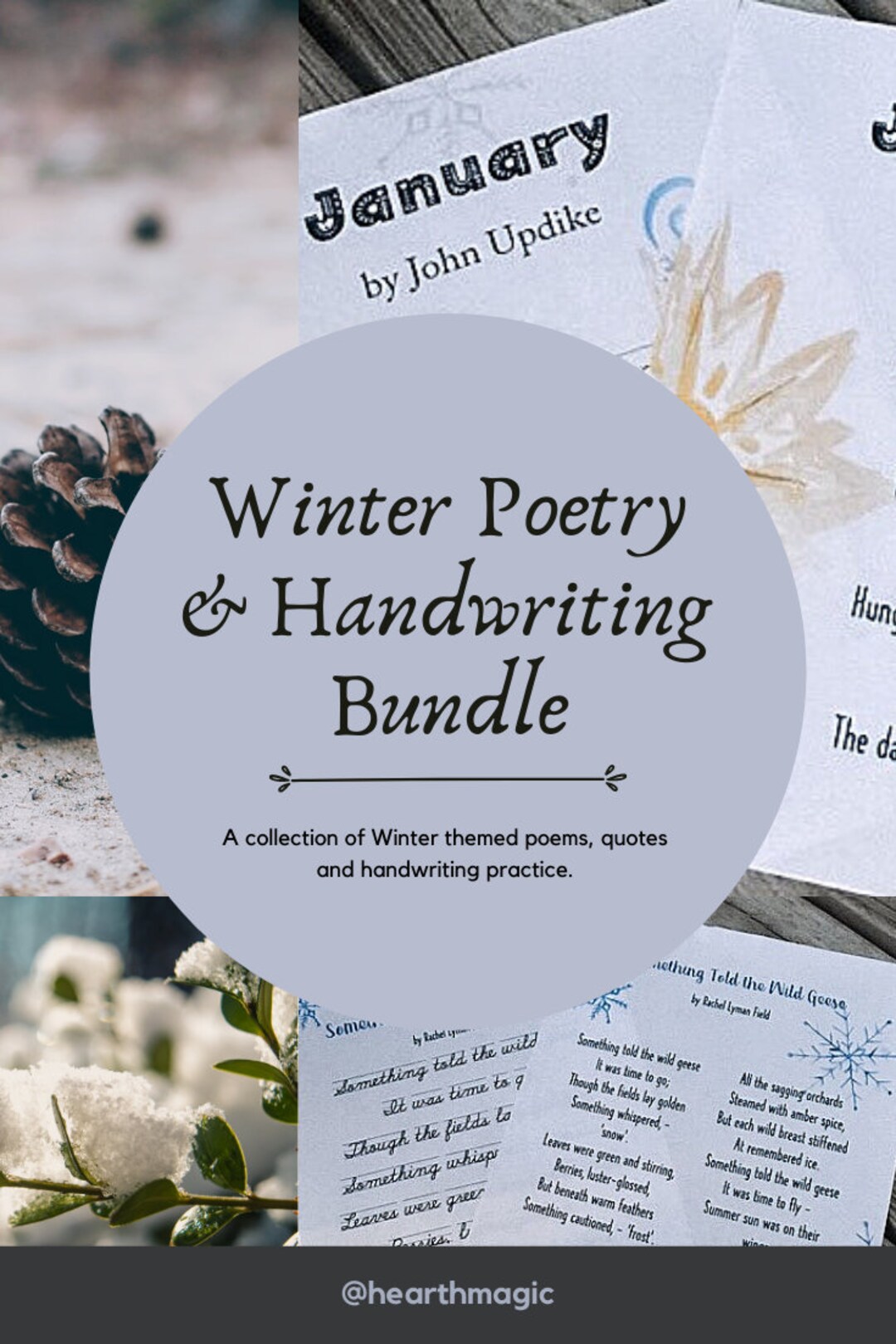 Winter Poetry and Handwriting Bundle - Etsy