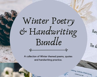 Winter Poetry and Handwriting Bundle - Etsy