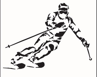 Paper cut skier | Etsy