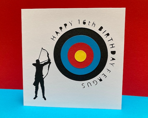 Archery Birthday Card Personalised Archer Bow and Arrow - Etsy