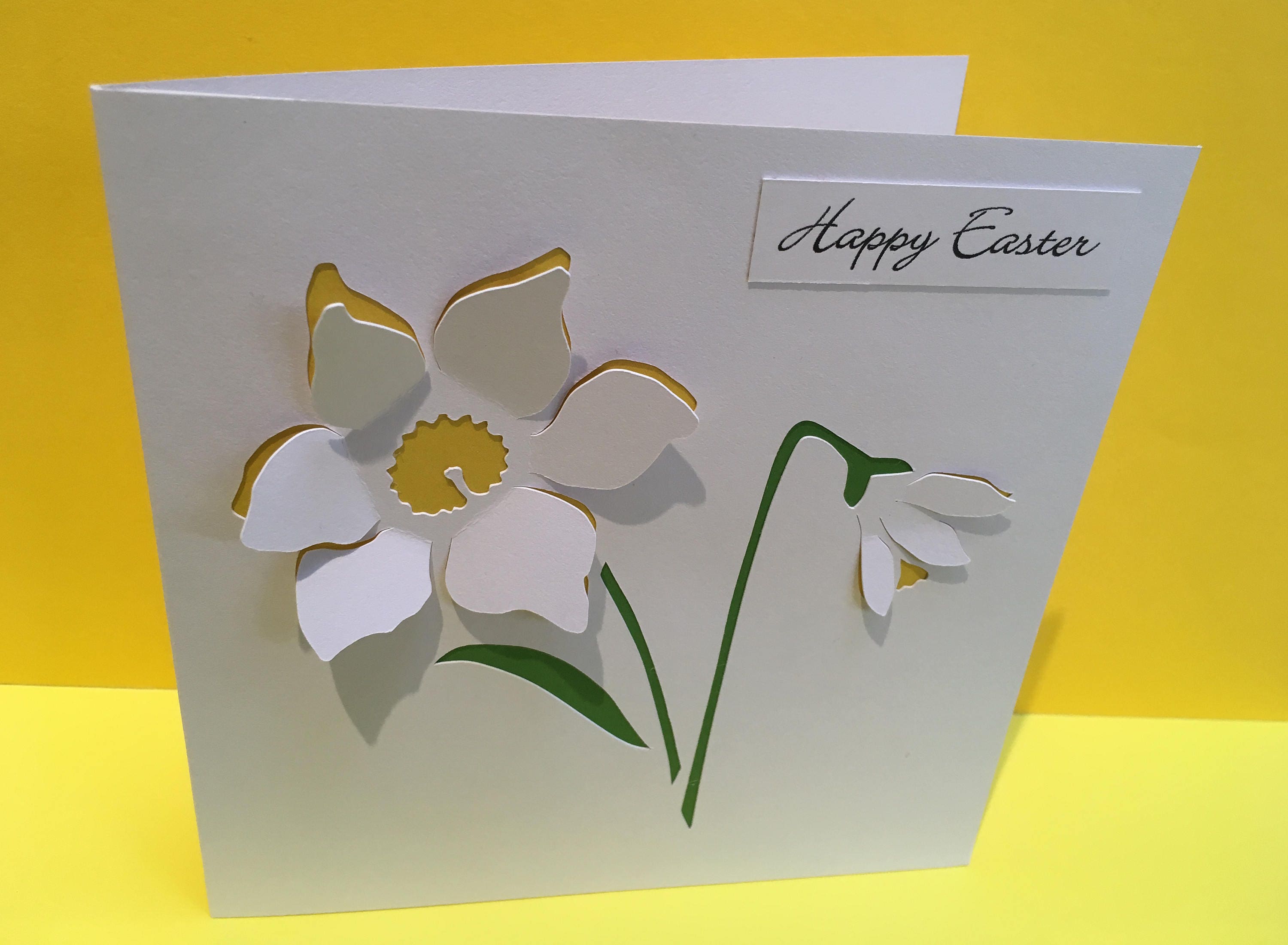 Daffodil Card - Easter Card - Mother's Day Card - Birthday Card - Paper ...